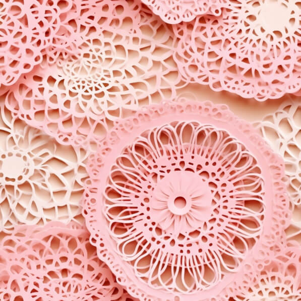 Download Artistic Pink Paper Doilies Arrangement Patterns Online ...