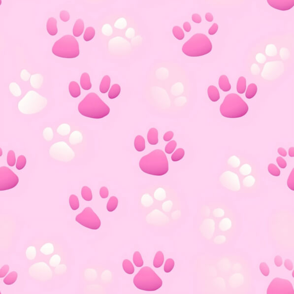 Download Pink Background with White and Pink Paw Prints Patterns Online ...