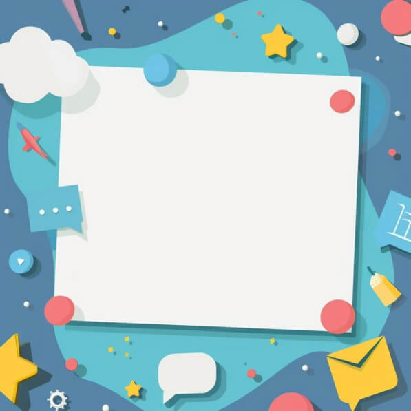 Descarga Papel en blanco sobre fondo azul con iconos coloridos Fondos ...