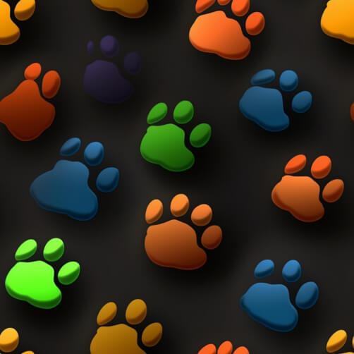Download Colorful Dog Paw Prints Seamless Pattern Patterns Online ...