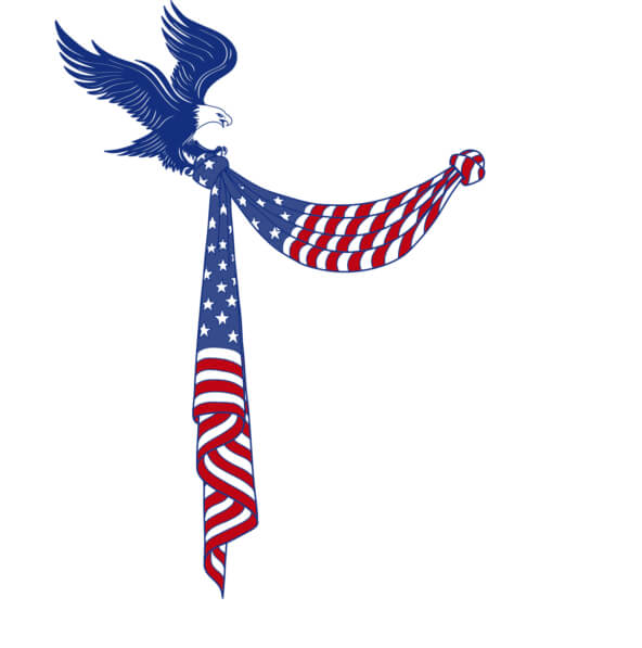 Download Eagle holding American flag illustration Borders & Corners ...
