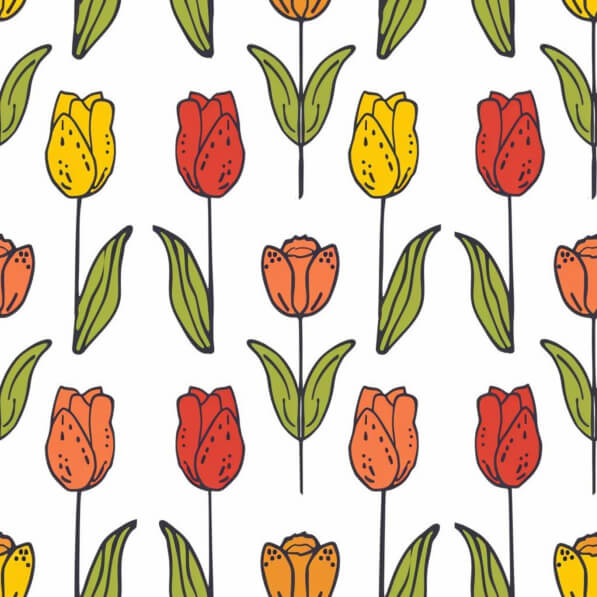 Download Seamless Tulip Pattern Patterns Online - Creative Fabrica