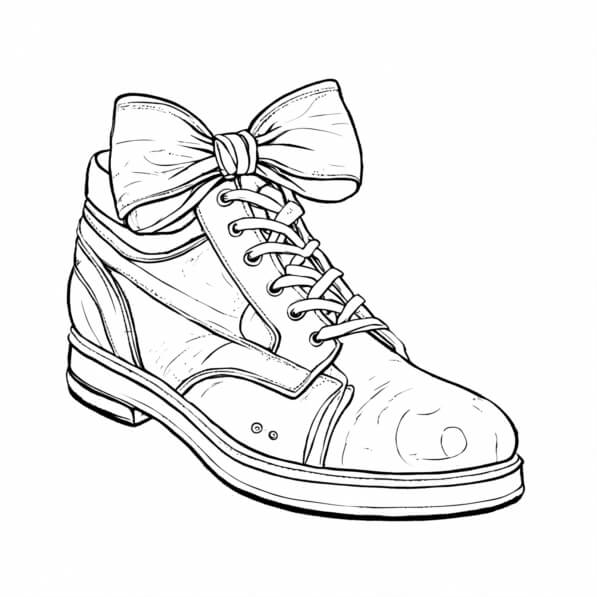 Télécharger Chaussures élégantes avec nœud embellie Pages de coloriage ...