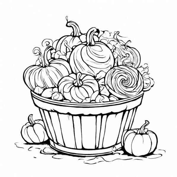 Download Fall Harvest Coloring Page Coloring pages Online - Creative ...