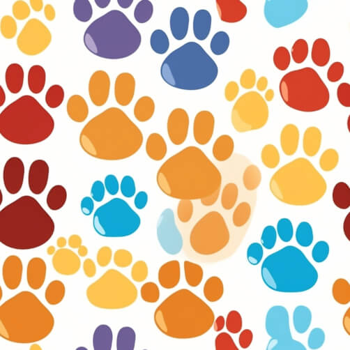Download Colorful Dog Paw Prints Seamless Pattern Patterns Online ...