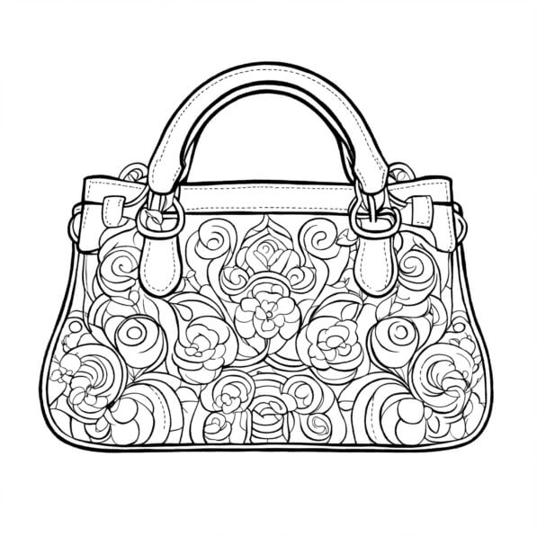 Download Intricate Handtasontwerp voor Kleuren of Tekenen Kleurplaten ...