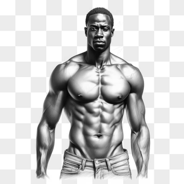 Descarga Dibujo de hombre musculoso - Proyecto de arte sobre la imagen ...