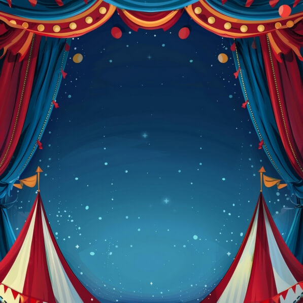 Descarga Escenario de Circo Colorido con Carpas y Globos Fondos En ...