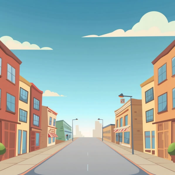 Download Cartoon-Style Street Scene Backgrounds Online - Creative Fabrica