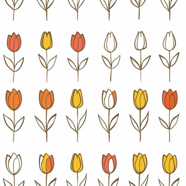 Download Colorful Tulip Pattern Patterns Online - Creative Fabrica