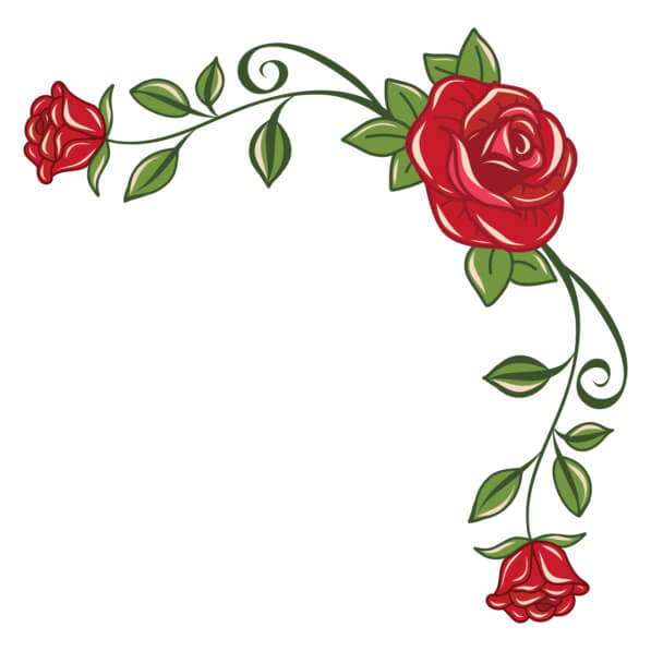 Download Red Roses Corner Decoration Borders & Corners Online ...