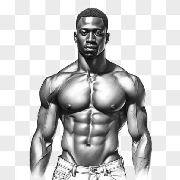 Download Muscular Man Drawing Sketches Online - Creative Fabrica