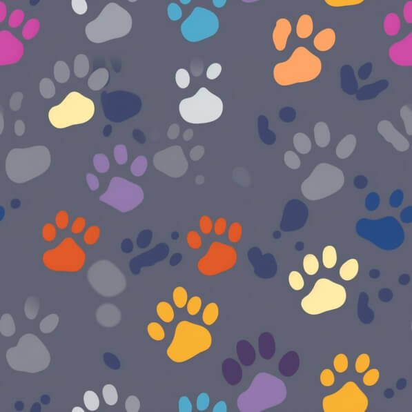 Download Colorful Dog Paw Prints Seamless Pattern Patterns Online ...