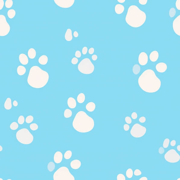 Download Eye-Catching Blue Background with White Paw Prints Patterns ...