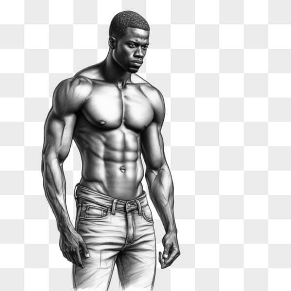 Download Muscular Man Drawing Sketches Online - Creative Fabrica