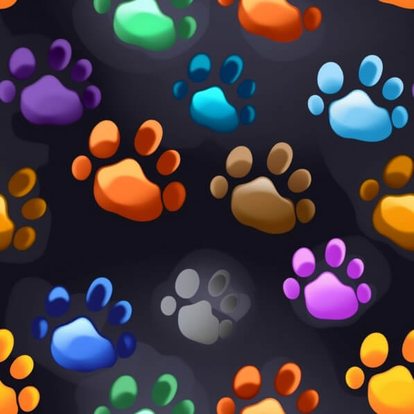 Download Colorful Paw Print Pattern Patterns Online - Creative Fabrica