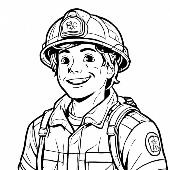 Download Firefighter Coloring Page: 'Fireman's Day' Coloring pages ...