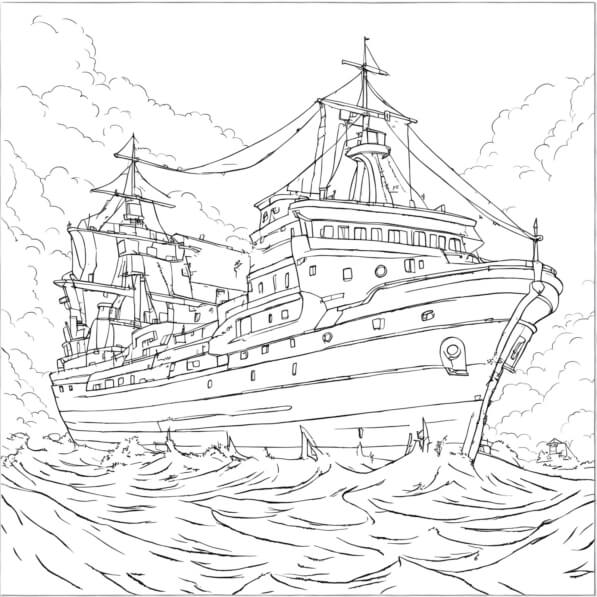 Download Ship Coloring Page in the Ocean Coloring pages Online ...