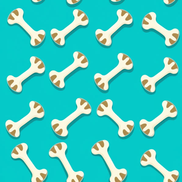 Download Seamless Bone-Shaped Food Pattern on Teal Background Patterns ...