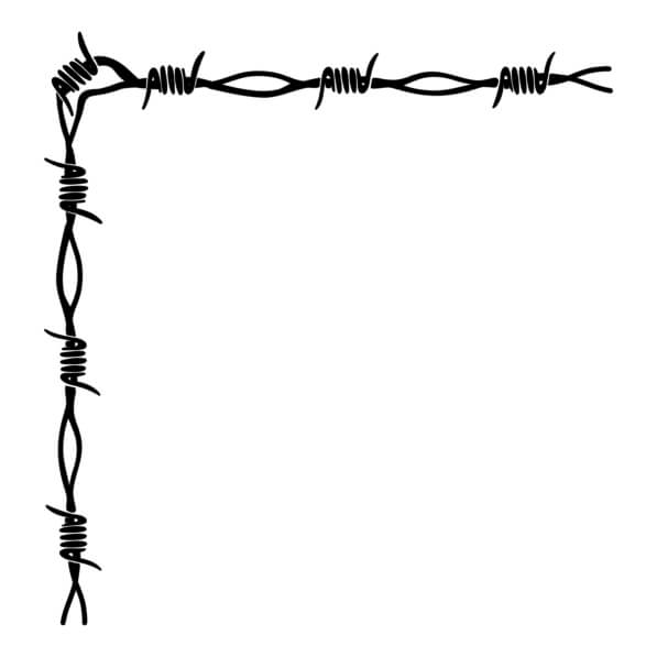 Download Black and White Barbed Wire Frame Borders & Corners Online ...