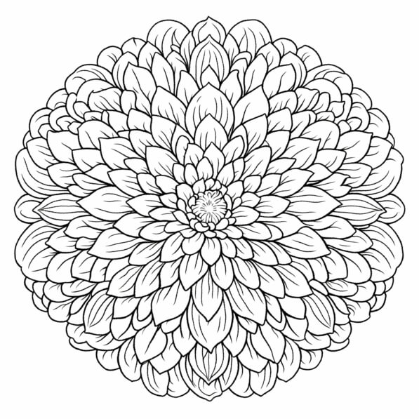 Download Intricate Flower Coloring Page Coloring pages Online ...