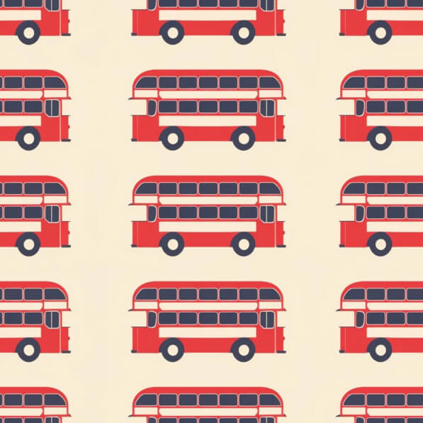 Download Red Double-Decker Buses Pattern Patterns Online - Creative Fabrica