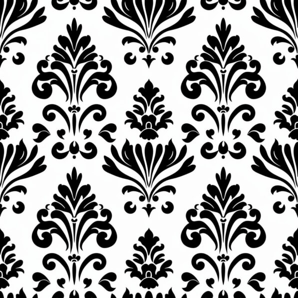 Download Ornate Black and White Damask Pattern Patterns Online ...