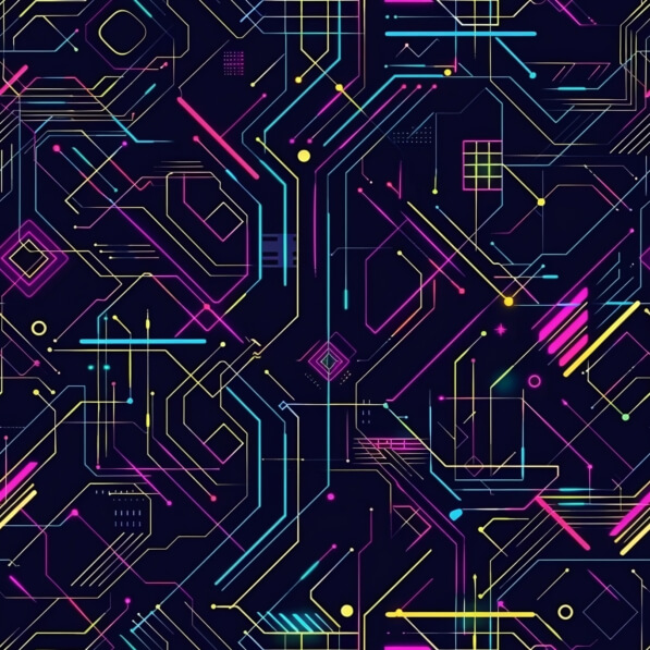 Download Brightly Colored Lines and Geometric Shapes Seamless Pattern ...
