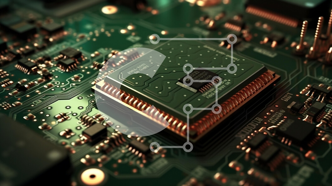 Detailed Close-Up of Electronic Circuit Board stock photo | Creative ...