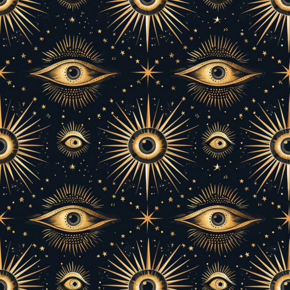 Download Mystical Seamless Pattern with All-Seeing Eye and Stars ...