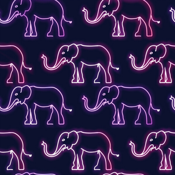 Download Neon Elephant Seamless Pattern Patterns Online - Creative Fabrica