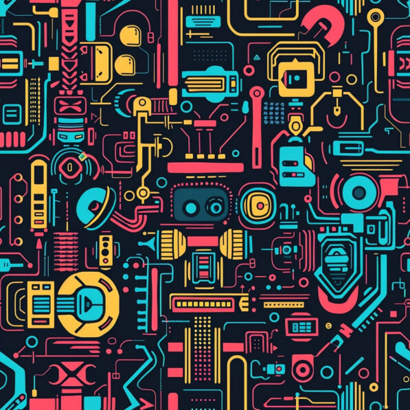 Download Robot and Electronic Device Seamless Pattern Patterns Online ...