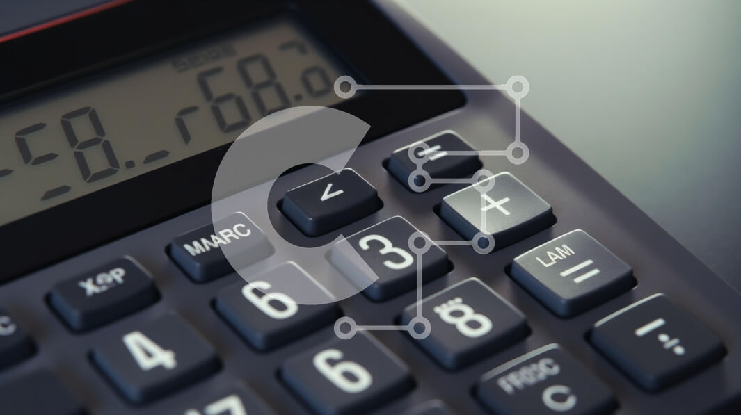 Black Calculator with Number 9 Displayed stock photo | Creative Fabrica