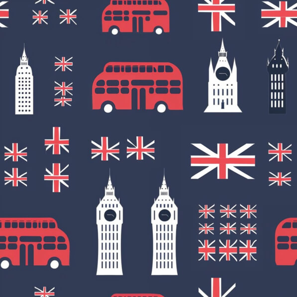 Download British Landmarks and Flags Seamless Pattern Patterns Online ...