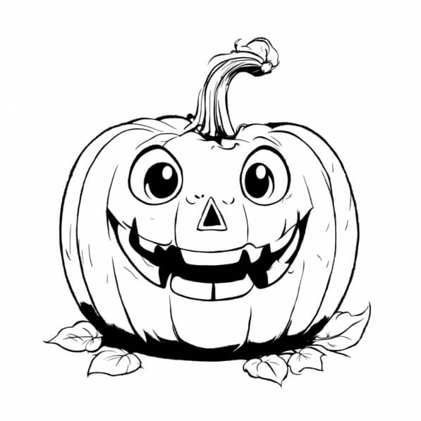Download Smiling Pumpkin for Halloween Coloring Pages Coloring pages ...