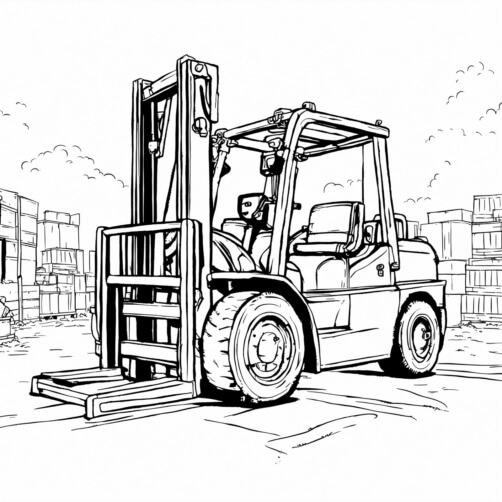 Free Forklift Coloring pages - Download Printable Forklift Coloring ...