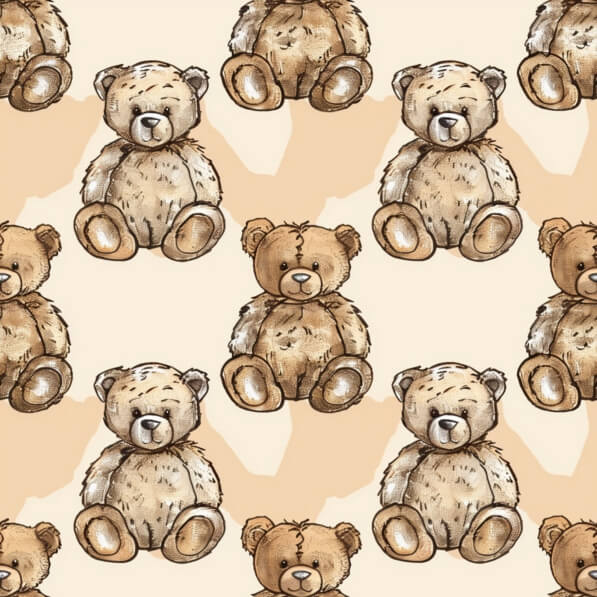 Download Teddy Bear Seamless Pattern Patterns Online - Creative Fabrica