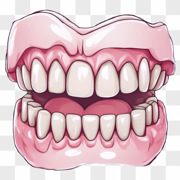 Download Cartoon Open Mouth With Pink Teeth Dental Hygiene Cartoons Online Creative Fabrica