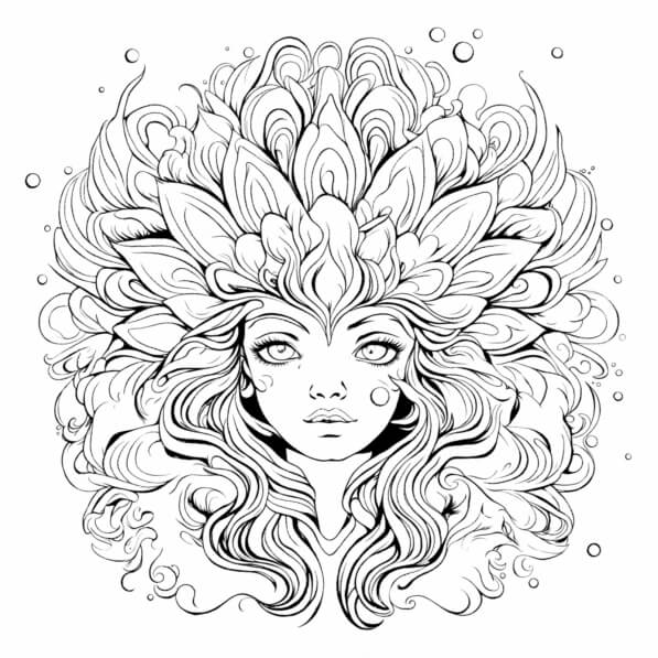 Télécharger Image détaillée d'une femme aux longs cheveux et à une ...