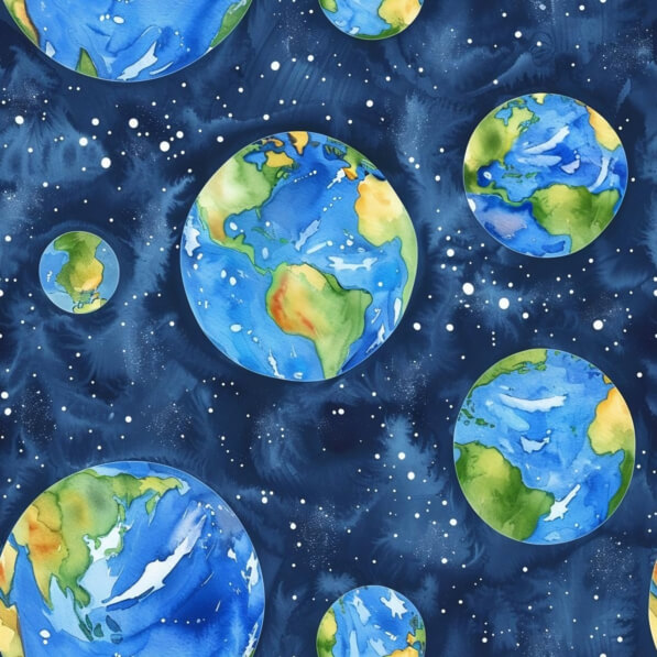 Download Watercolor Planets Seamless Pattern Patterns Online - Creative ...