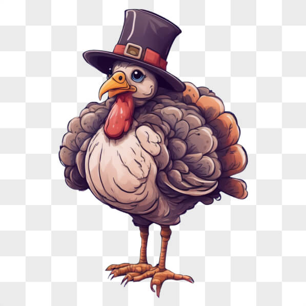 Download Thanksgiving Turkey with Top Hat Cartoons Online - Creative ...
