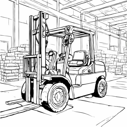 Free Forklift Coloring pages - Download Printable Forklift Coloring ...