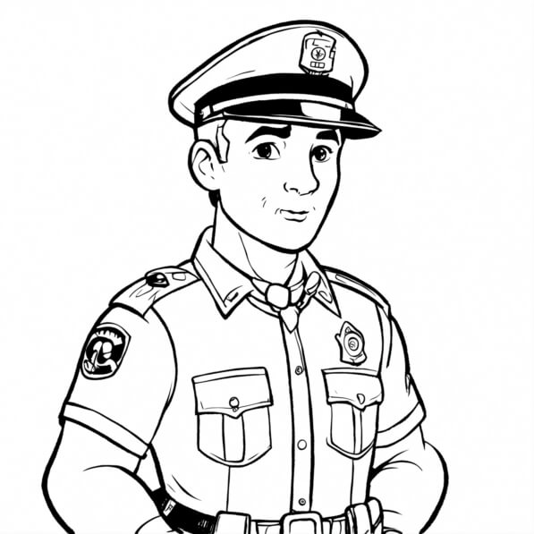 Download Police Officer Coloring Pages Coloring pages Online - Creative ...