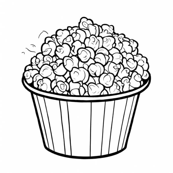 Download Educational Popcorn Bowl Coloring Page Coloring pages Online ...