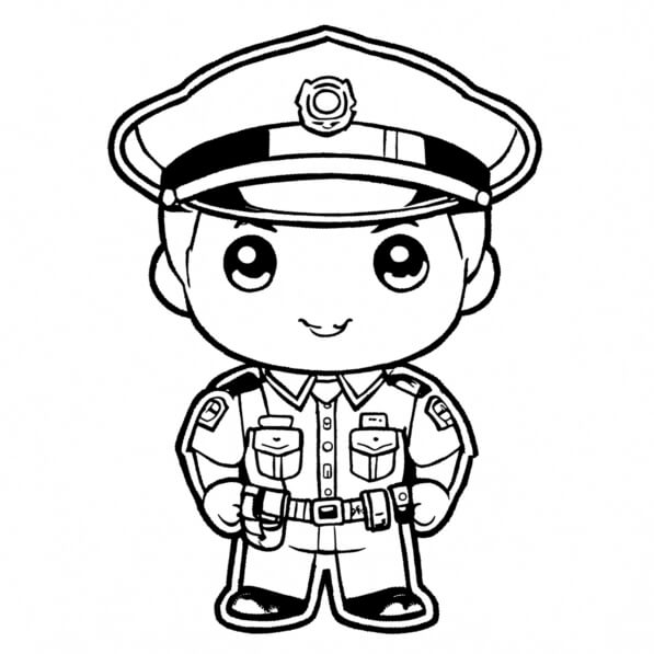 Download Police Officer Coloring Page Coloring pages Online - Creative ...