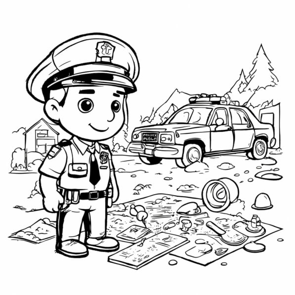 Download Police Officer Coloring Page Coloring pages Online - Creative ...