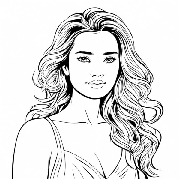 Télécharger Page à colorier sur le thème de la mode avec une belle ... Télécharger Page à colorier sur le thème de la mode avec une belle ...