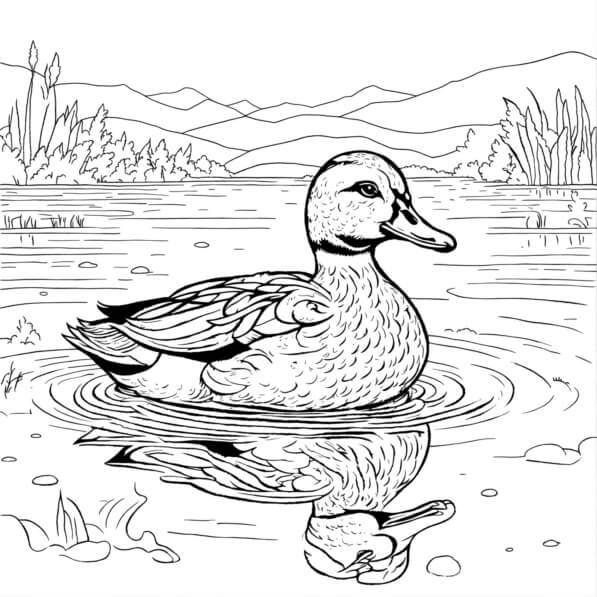 Télécharger Page à colorier Canard Pages de coloriage En Ligne ...