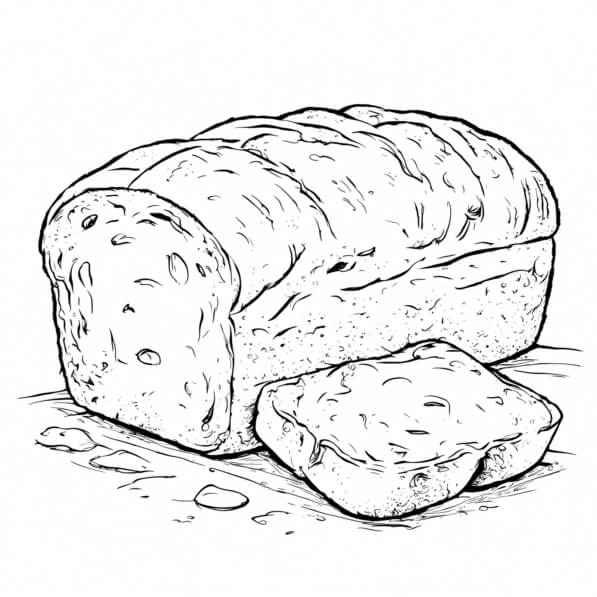 Download Freshly Baked Bread Drawing Coloring pages Online - Creative ...