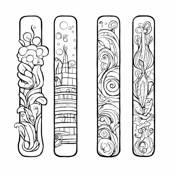 Download Creative Bookmarks with Unique Patterns and Designs Coloring ...